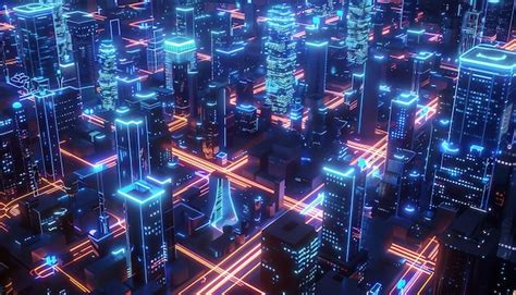 A Visualization Of A Smart Grid In A City Where Ai Optimizes Energy Distribution And Consumption