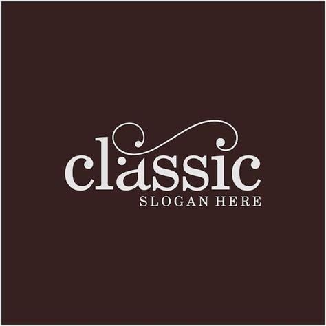 Premium Vector Classic Word Logo With Unique Lettering And Ornament