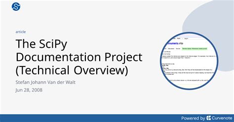 The Scipy Documentation Project Technical Overview Scipy Proceedings