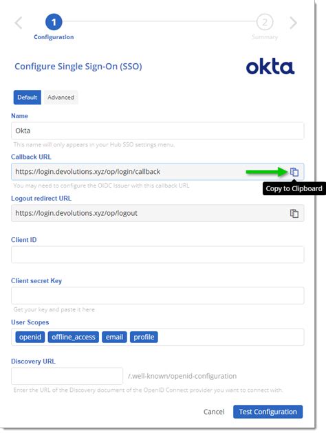 Configure Sso Authentication With Okta Devolutions Documentation