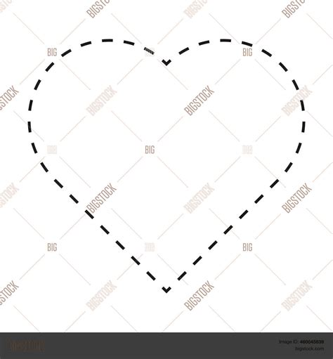 Heart Shape Dashed Vector And Photo Free Trial Bigstock