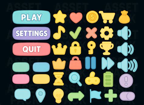 Casual Game Ui Pack Buttons Icons And Elements By Harry Nordic