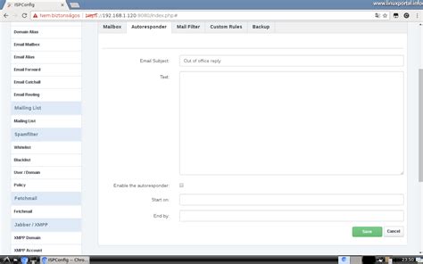 Setting Up Your First Web Account In Ispconfig Server Configuration Page 2 Linux Portal