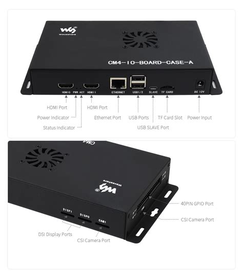 Metal Box A For Raspberry Pi Compute Module 4 Io Board With Cooling