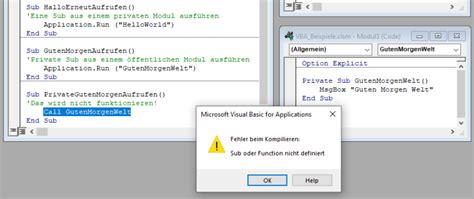 vba private und öffentliche prozeduren subs und funktionen automate excel