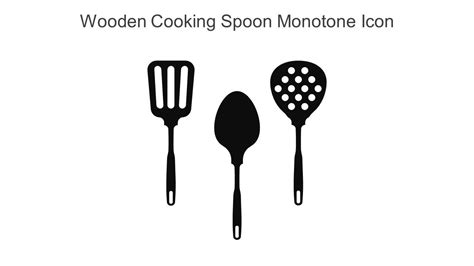Wooden Cooking Spoon Monotone Icon In Powerpoint Pptx Png And Editable Eps Format PPT PowerPoint