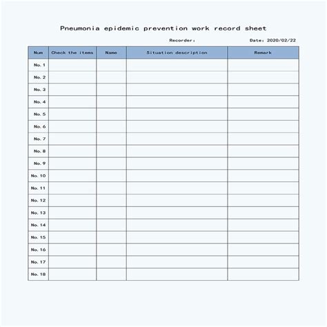 Tally Sheet Excel Template