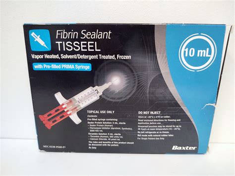 New Baxter 1506080 Unfrozen Fibrin Sealant Tisseel 10ml With Pre Filled