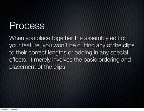 Assembly Editing Ppt