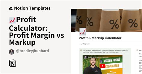 📈profit Calculator Profit Margin Vs Markup Template Notion Marketplace