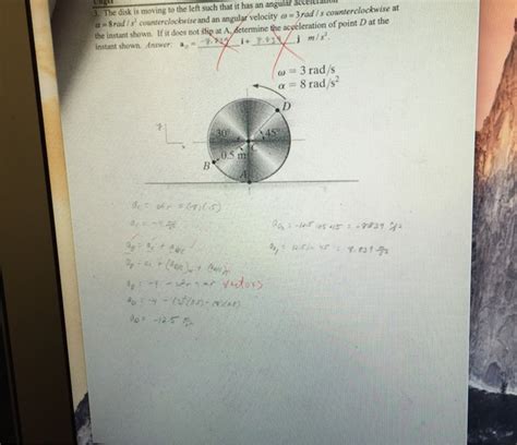 Solved The Disk Is Moving To The Left Such That It Has An