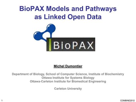 Biopax Models And Pathways Pptx