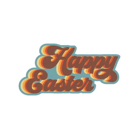 Download Happy Easter Sign In Orange Yellow And Green Colors Quotes Online Creative Fabrica