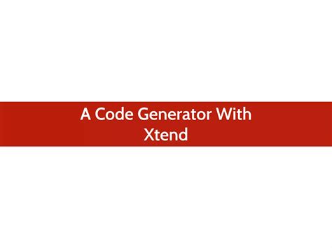 Code Generation With Xtend Pdf