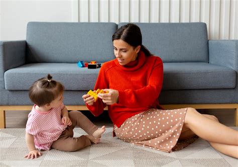 Madre Soltera Pasar Tiempo Con Su Hija Foto Premium