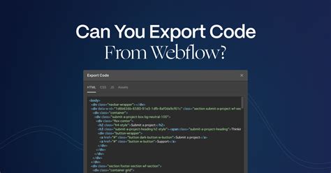 Can You Export Code From Webflow Flow Ninja