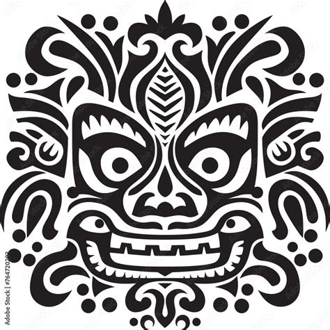 Tribal Treasures Dayak Pattern Vector Icon Symbolizing Ethnic Unity