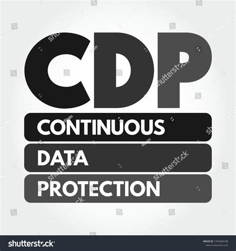 Cdp Continuous Data Protection Acronym Technology Stock Vector Royalty Free 1752668198
