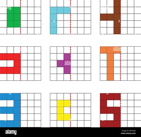 Practice Exercise Reflective Symmetry In Each Of These Shapes On A Square Grid Drawing On A