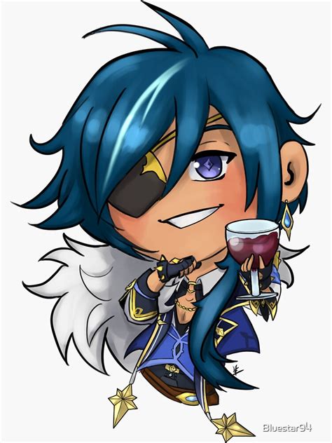 Chibi Kaeya Sticker For Sale By Bluestar Redbubble