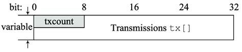Byte Layout Of The Streaming Pp Arq Forward Link Packet Each Of The