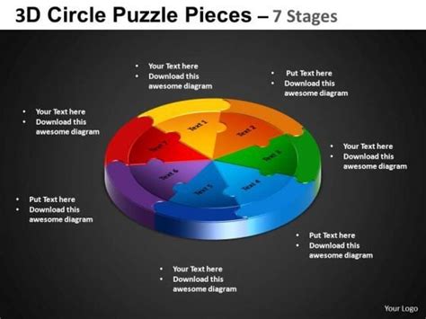 PowerPoint Template Circular Process Circle Puzzle Diagram Ppt Design