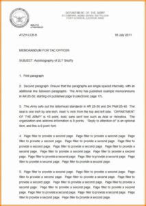 Army Information Memorandum Template