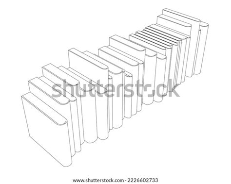 Outline Stack Books Black Lines Isolated Stock Illustration 2226602733 Shutterstock