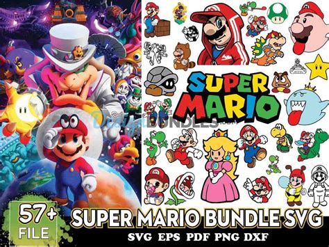 200 Super Mario Bundle Svg Super Svg Mario Game Svg Instant Download