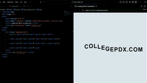How To Create Jumping Animation Sentence Using Htmlcss Sciencedoor Cosmos Youtube
