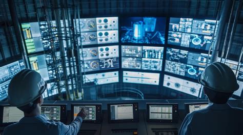 Premium Photo Chemical Plant Operations Workers Monitoring Processes