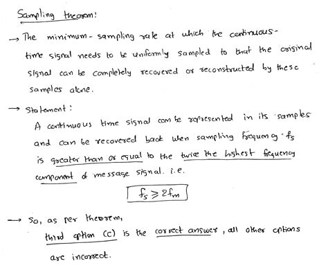 [solved] According To The Sampling Theorem The Sampling Frequency Should Course Hero