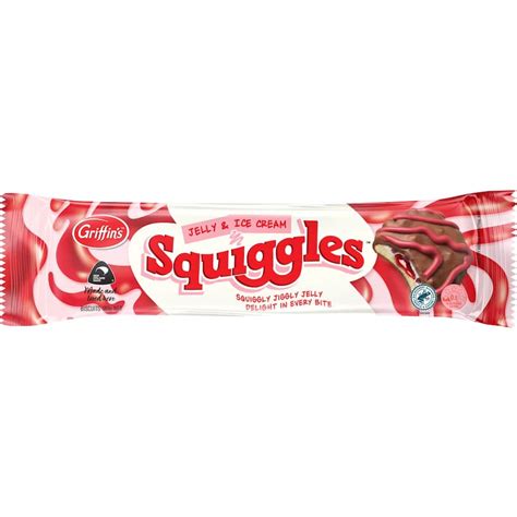 Made In New Zealand Griffins Squiggles Chocolate Biscuits Jelly And Ice