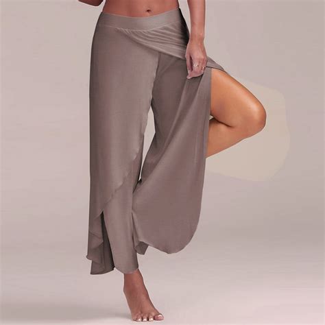 Uttoasfay Sexy Waist Wide Leg Flowy Pants Women Casual Summer Long