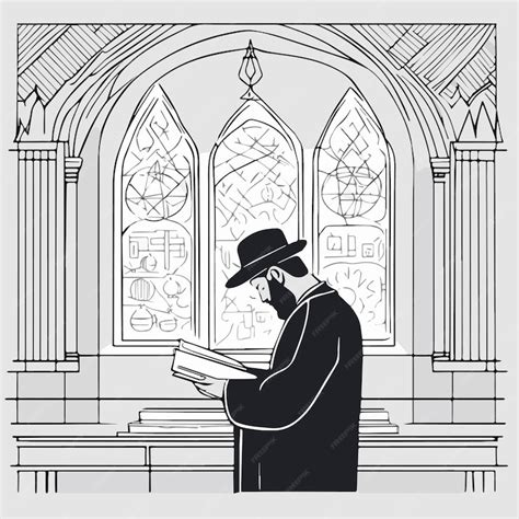 Premium Vector Torah Reading Isolated Cartoon Vector Illustration Jewish People Reading Torah