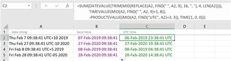 How To Convert Utc Time To Local Time In Excel Design Talk