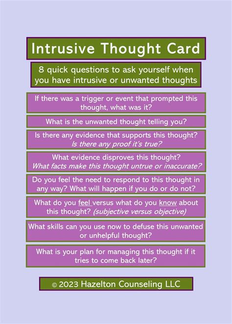 Intrusive Thought Diffusion Resources Rrocd