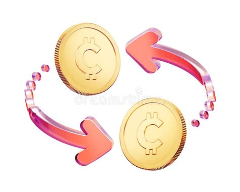 Trading Of A Pair Of Abstract Cryptographic C Urrencies Stock Image