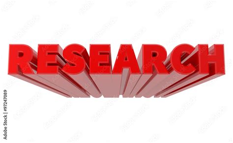 3d Research Word On White Background 3d Rendering Stock Illustration