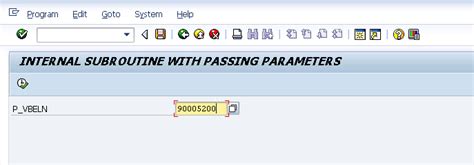 Sap Tech Internal Subroutines With Passing Parameters