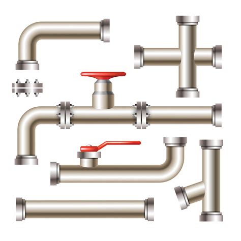 Pipeline With Gate Valve And Faucet Set Vector 17317360 Vector Art At Vecteezy
