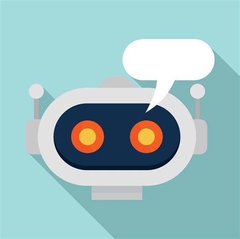 Chatbot Icon Flat Style 14703886 Vector Art At Vecteezy