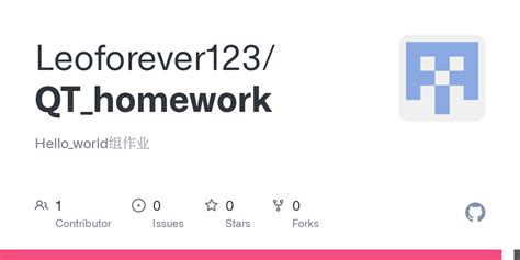 Github Leoforever Qt Homework Hello World