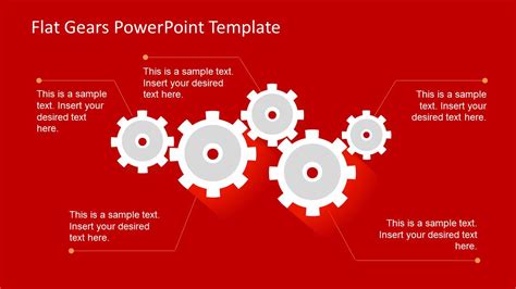 Modern Flat Gears Powerpoint Template Slidemodel