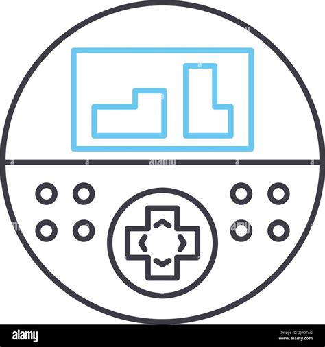 Smart Game Controller Line Icon Outline Symbol Vector Illustration Concept Sign Stock Vector