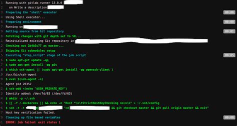 Git Job Returns Host Key Verification Failed When I Run Ssh On Gitlab Ci Stack Overflow