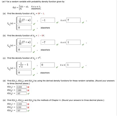 Solved Let Y Be A Random Variable With Probability Density Chegg