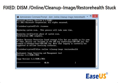 DISM Online Cleanup Image Restorehealth Stuck Ways