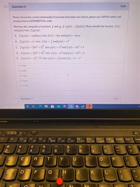 Solved Question 6 4 Pts Please Choose All Correct