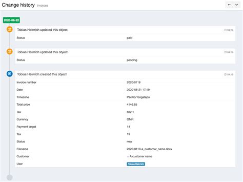 Audit Trail Logs Kimai